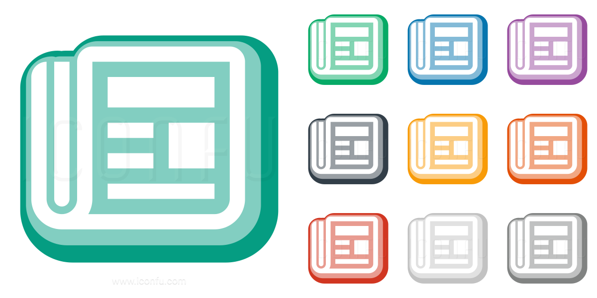 Newspaper Icon - Cute Style - Iconfu