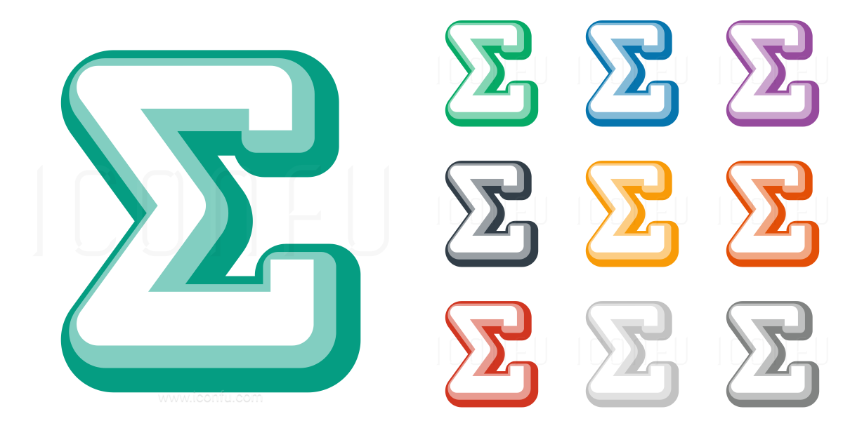 Symbol Sum Icon Cute Style Iconfu
