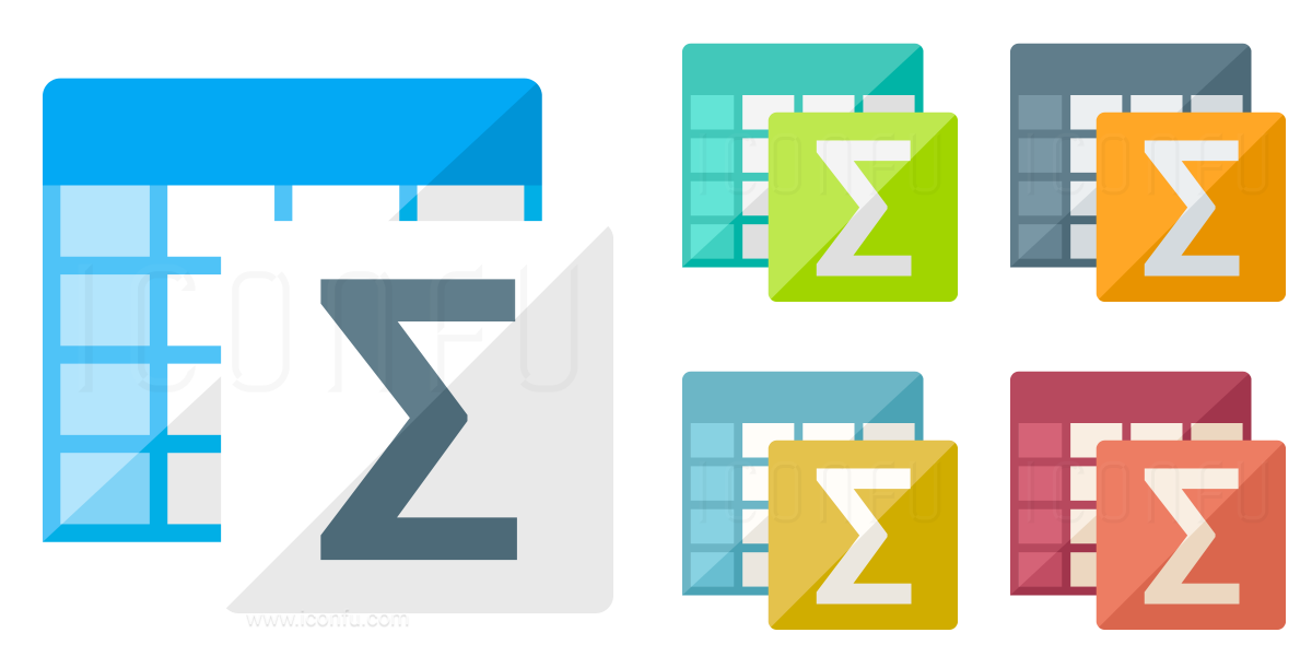  Spreadsheet Sum Icon Paper Style Iconfu