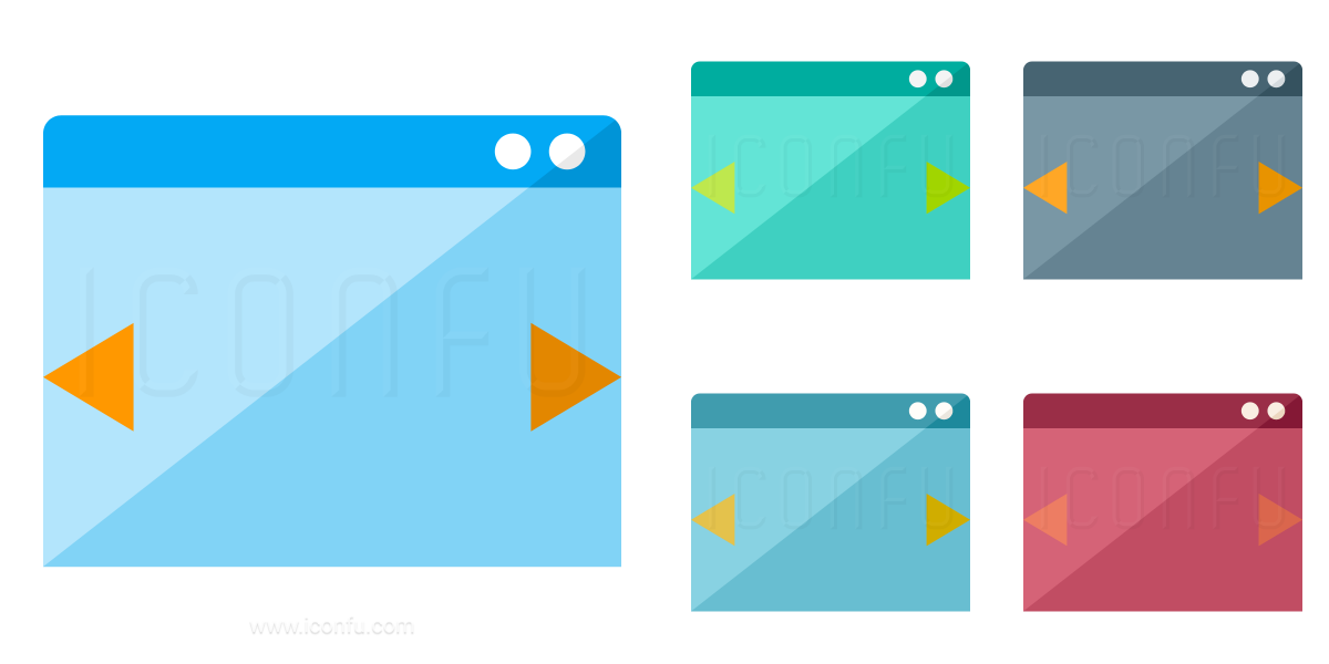 Window Width Icon - Paper Style - Iconfu