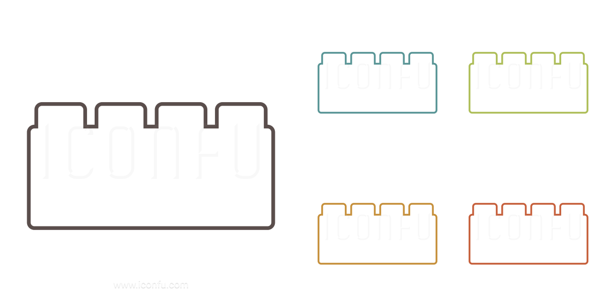 Building Block Icon Outline Style Iconfu