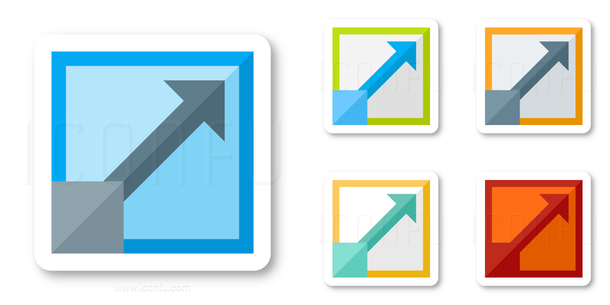 Maximize Icon Sticker Style Iconfu