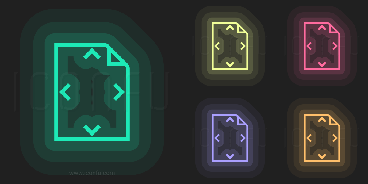 Document Size Icon Neon Style Iconfu document-size-icon-neon-style-iconfu