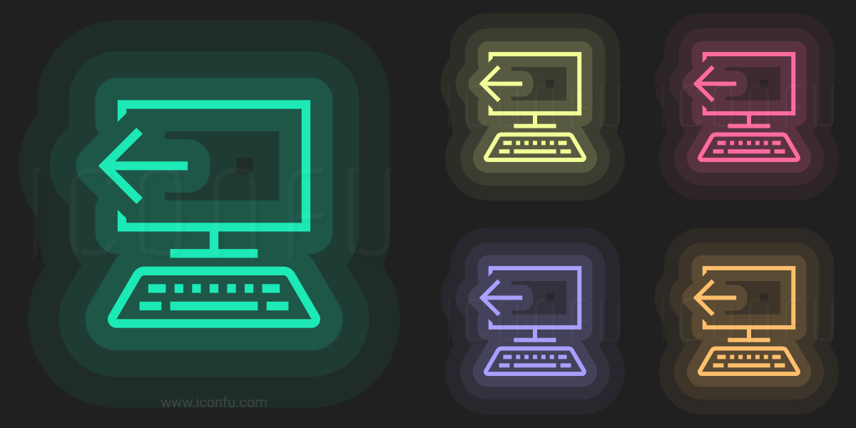 Uninstall Icon Neon Style Iconfu uninstall-icon-neon-style-iconfu